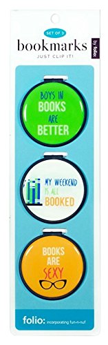 Just Clip it! Quote Bookmarks - (Set of 3 clip over the page markers) - I LIKE BIG Books, BIbliophile, GO AWAY, I'm reading.Funny Bookmark Set of all ages. Adults Men Women Teens & Kids