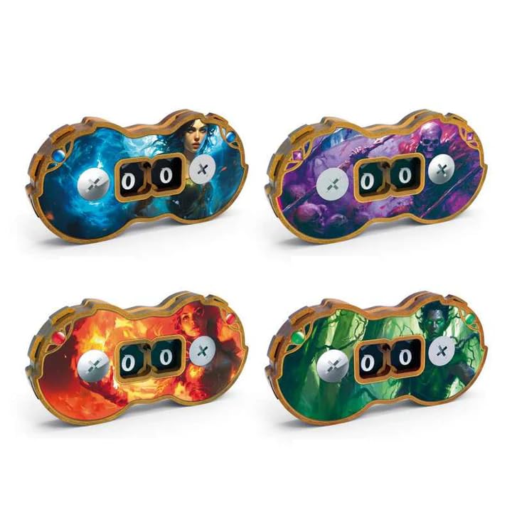 Green Stuff World Life Counters for Popular Tabletop Games (4 Pk Blue, Purple, Red, Green)