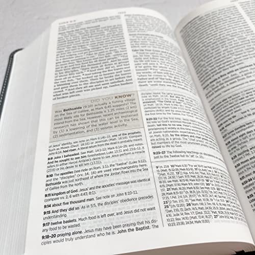 Hand Lettered and Laser Engraved ESV Bible, Student Study Bible with Gray Trutone Leather Cover, Personalized Gift, Custom Name Engraving Available