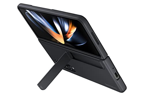 SAMSUNG Galaxy Z Fold4 Standing Cover with S Pen and S Pen Holder, Protective Phone Case with Kickstand for Hands Free Viewing, US Version, Black