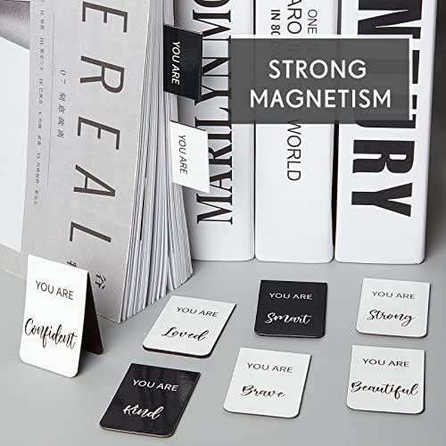 24 Pcs Inspirational Quotes Magnetic Bookmarks Encouraging Bookmarks Cute Positive Motivational Magnet Bookmarks Page Clips for School Students Teachers Office Reading Supplies]