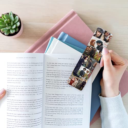Bookmarks Ruler Metal Poldark Bookography Collage Measure Tassels Bookworm for Bookmark Reading Gift Markers Christmas Ornament Book Bibliophile
