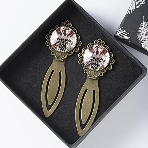 2 Pack Metal Bookmarks Skeleton Skull