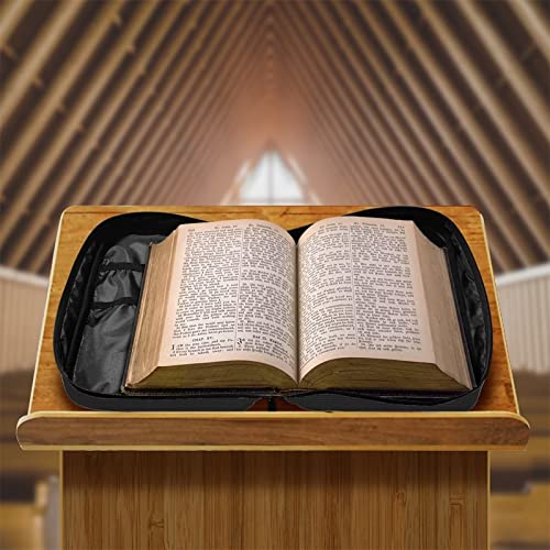 Suhoaziia Dog Paw Heart Pink Bible Cover, Tote Portable Scripture Journaling Notebook Protector with Handle and Zipper Pocket