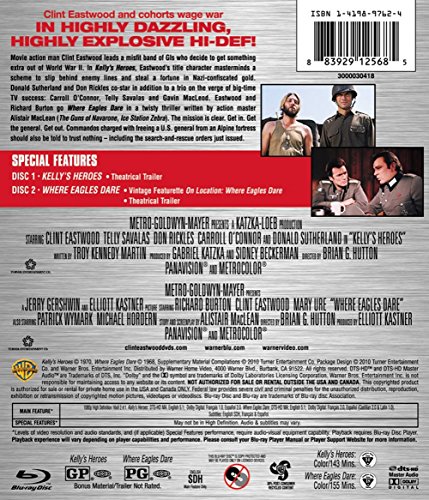 Kelly's Heroes / Where Eagles Dare (Action Double Feature) [Blu-ray]