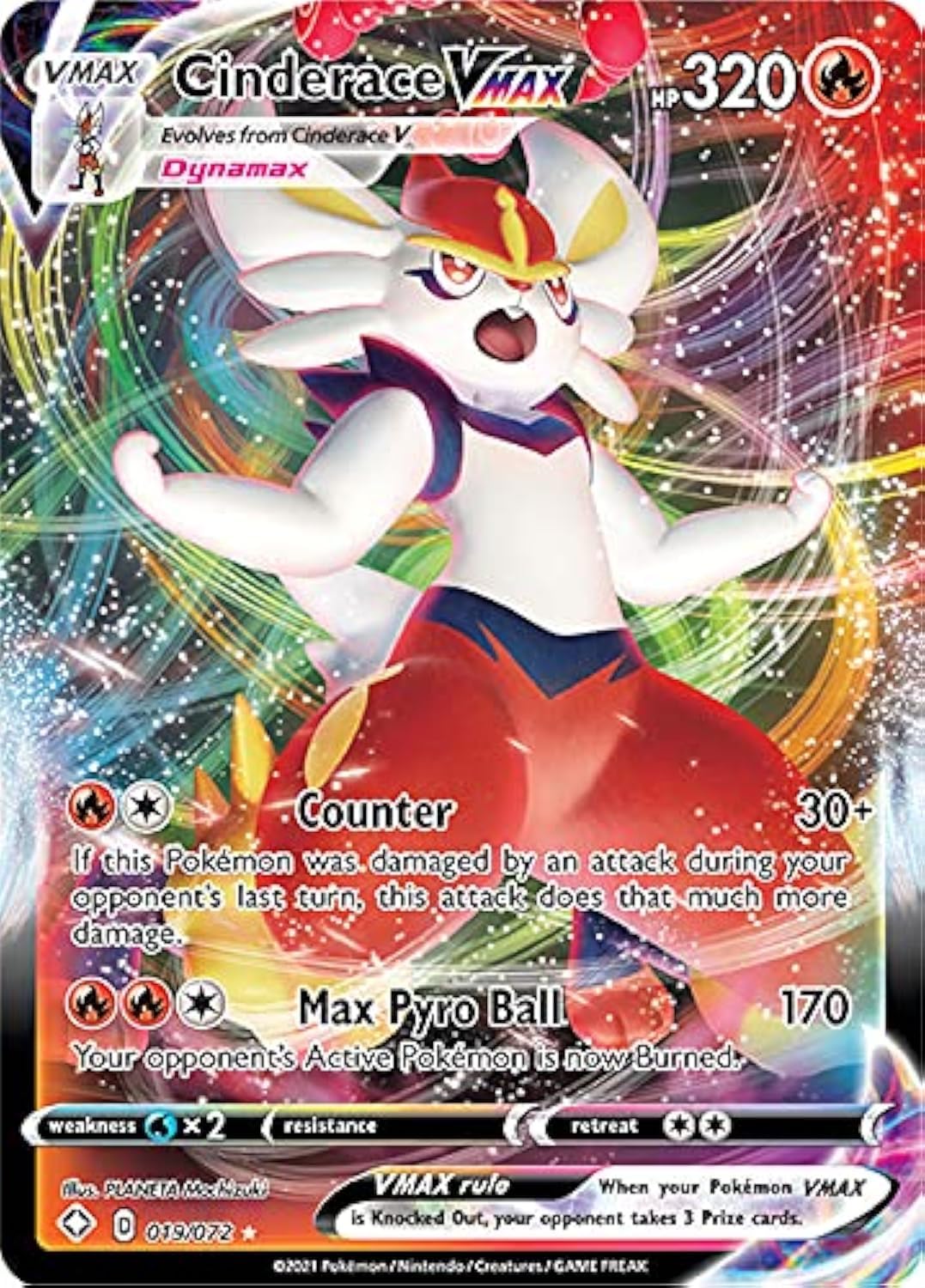 Cinderace VMAX - 019/072 - Ultra Rare