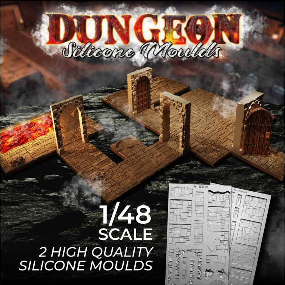 Green Stuff World for Models and Miniatures Dungeon Silicone Molds 2383