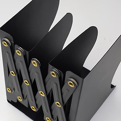 Adjustable Bookends, Expandable Bookends Magazine File Holder,Desk Organizer and Accessories for Office, Books, Papers, Extends up to 19 inches