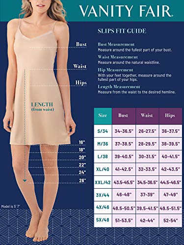 Vanity Fair womens for Under Dresses Full Slip, 26" - Lace Neutral, XX-Large US