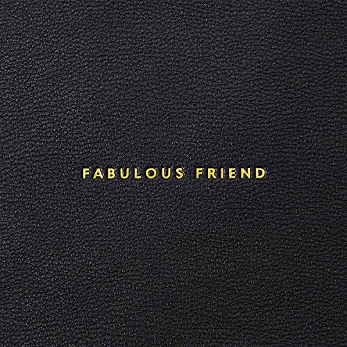 KATIE LOXTON Fabulous Friend Womens Vegan Leather Sentiment Slim Perfect Pouch Black