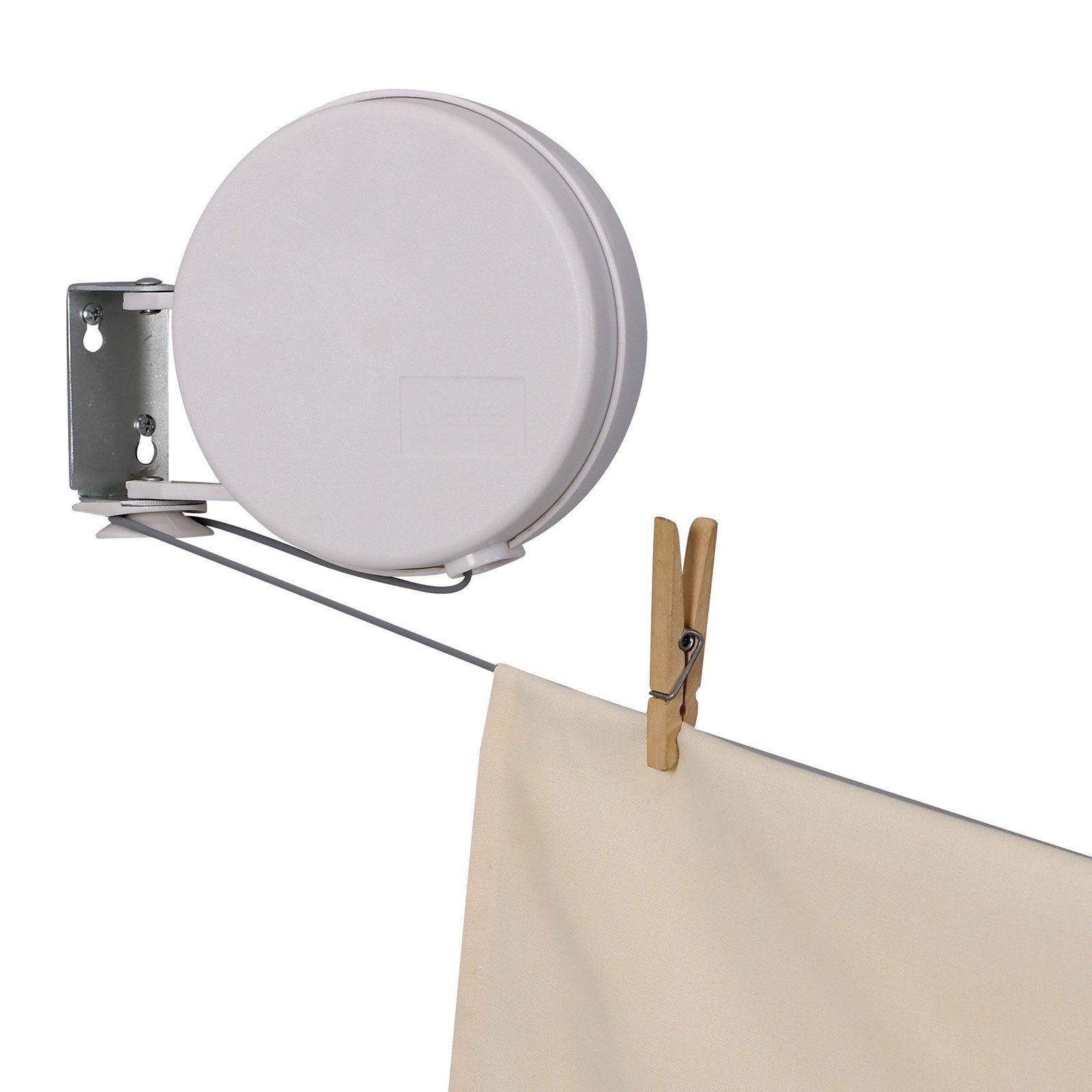 Household Essentials R-400 Single Line Retractable Clothesline | 40 Feet for Hanging Laundry, White