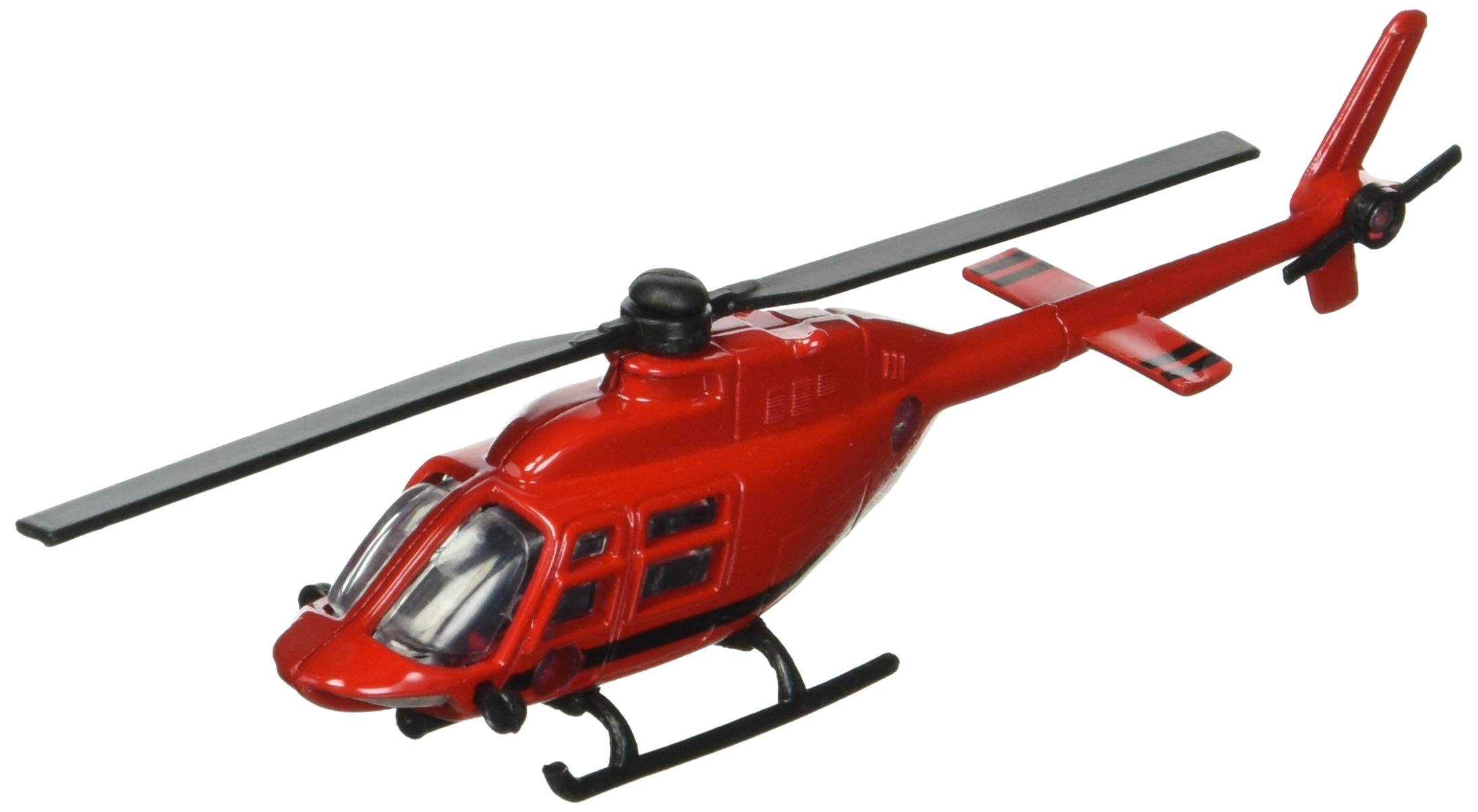 Hot Wings Planes Bell 206 Jet Ranger (Red) with Connectible Runway