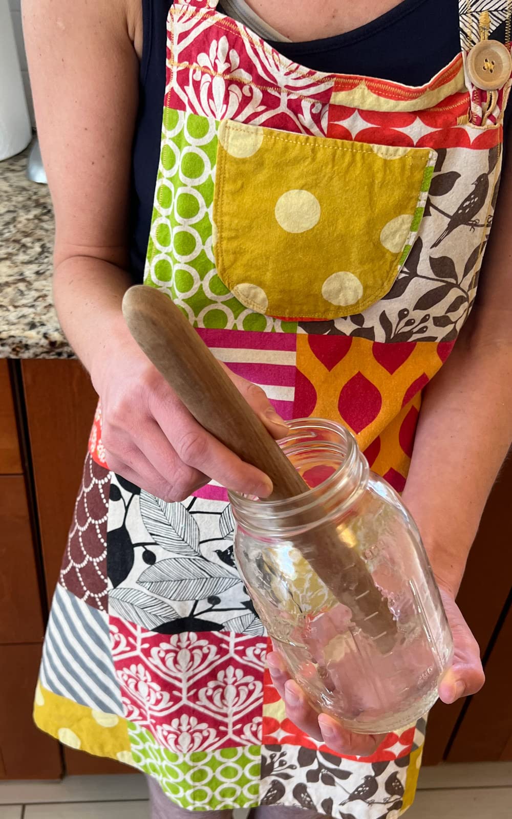 Kensie's Sourdough Mixing Stir Stick Spurtle, Wooden Kitchen Utensil - Sourdough Starter Spurtle - 3 pack