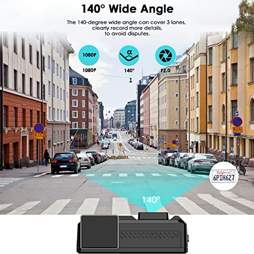 Accfly Dash Cam Smart Dash Camera for Cars Super Night Vision Dashcam for Cars,WDR, and Super Capacitor, 24hr Parking Mode, Motion Detection,140° Wide-Angle, G-Sensor, Loop Recording (Black)
