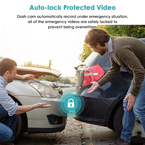 Accfly Dash Cam Smart Dash Camera for Cars Super Night Vision Dashcam for Cars,WDR, and Super Capacitor, 24hr Parking Mode, Motion Detection,140° Wide-Angle, G-Sensor, Loop Recording (Black)