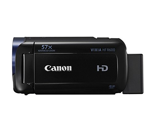 Canon VIXIA HF R600 Full HD Camcorder with 3 inch Touchscreen and 57x Advanced Zoom - Black (Renewed)