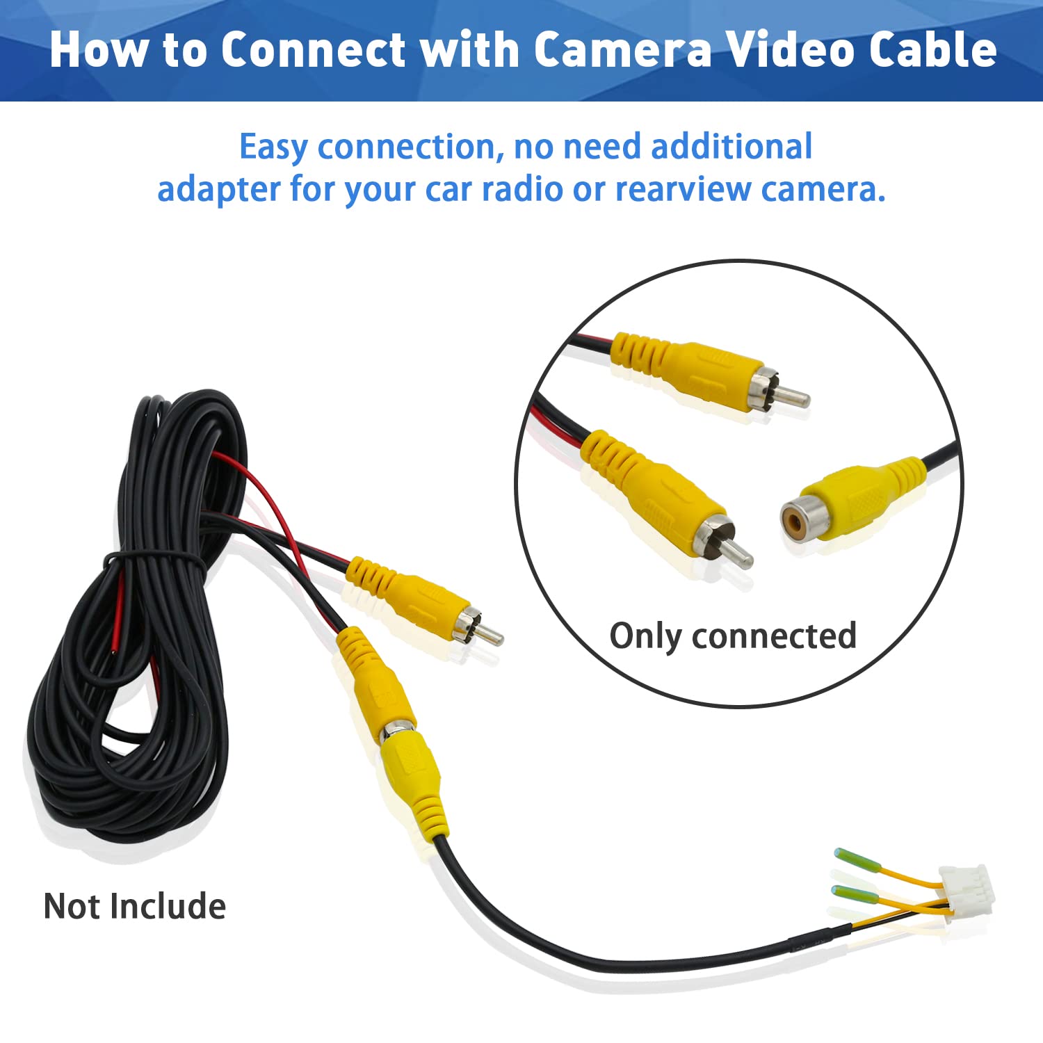 Android Car Stereo Radio RCA Plug 10 Pin Radio Backup Camera RCA Wiring Adapter Connector Cable