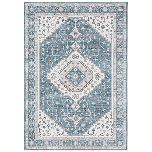 DECOMALL Rina Entryway Rugs, Bohemian Vintage Washable Non Skid Rug for Kitchen, Bathroom,2' x 3',Grey Blue