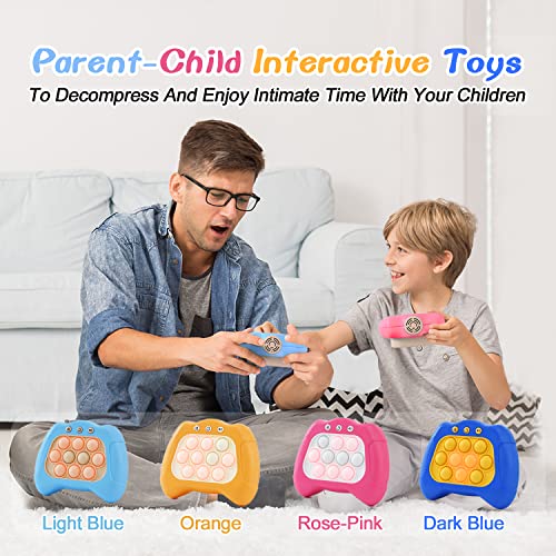 Electronic Pop Light Up Fidget Game,Handheld Pop Games,Breakthrough Educational Game Console,Sensory Toy(Light Blue)
