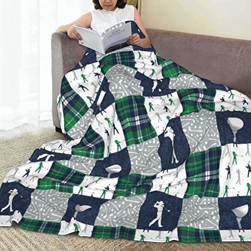 Golf Blanket Throw Soft Fleece Ultra Warm Plush Flannel Blanket for Bed Travel Sofa Couch Office Home Lightweight Gifts Women Men 60"x50"