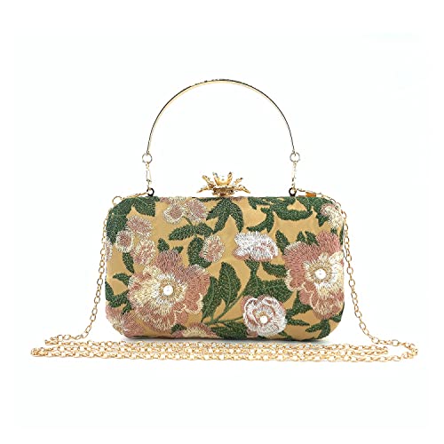 Lanpet Women's Embroidery Beaded Clutch Evening Bags Vintage Purses for Formal Party Wedding