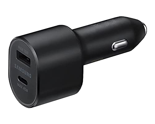 SAMSUNG Super Fast Dual Car Charger (45W+15W) Two Ports EP-L5300 Black