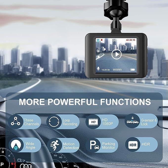 Dash Camera for Car, FHD 1080P, Super Night Vision, Dashcams for Cars w/WDR Loop Recording G-Sensor Parking Monitor Motion Detection Dashboard Camera