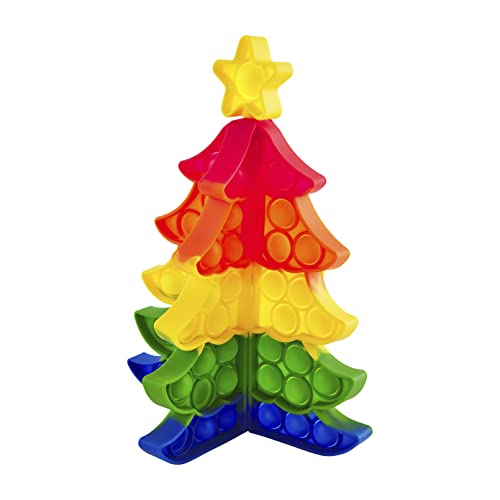 Mud Pie Kids Christmas Tree Popper, Rainbow, 8 1/4" x 6 1/2"
