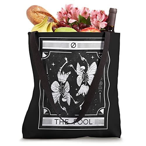 Fairycore Aesthetic Fairy Skeleton Tarot Card The Fool Tote Bag