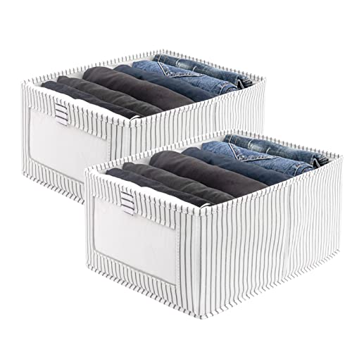 BAIYOUKE 2 Pack Storage Baskets, Foldable Organizing Basket Bin for Home, Nursery, Closet & Shelves Organization | Storage Basket Cube Shelf Organizer (Black and White Plaid)
