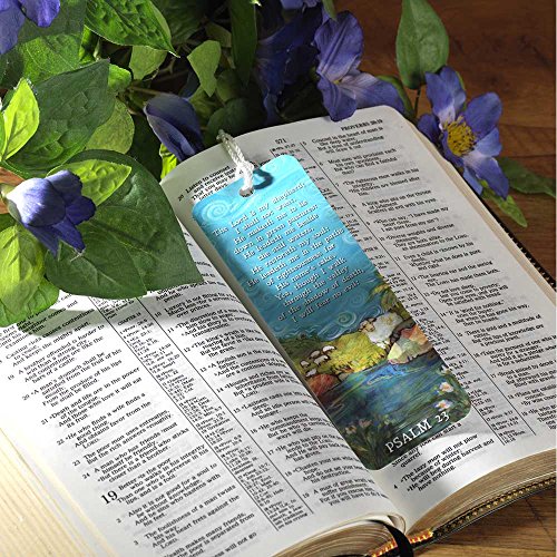 Lord is My Shepherd Blue Paper 6 x 2 Inches Bookmark Set of 12