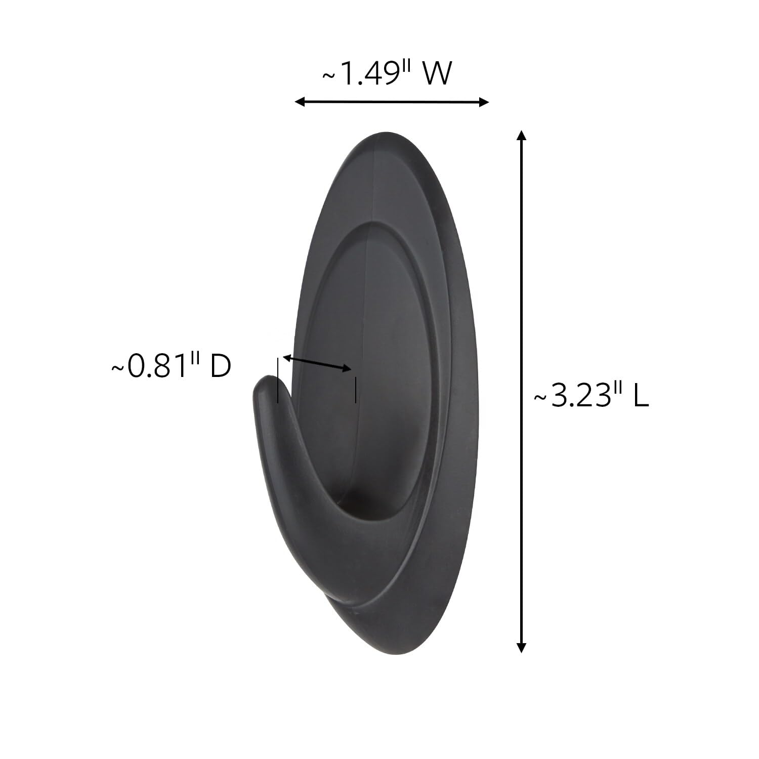 Command 17086S-AW-E Outdoor Terrace, Medium, Slate, 2-Hooks (17086S-AWES), 0, 2 Count