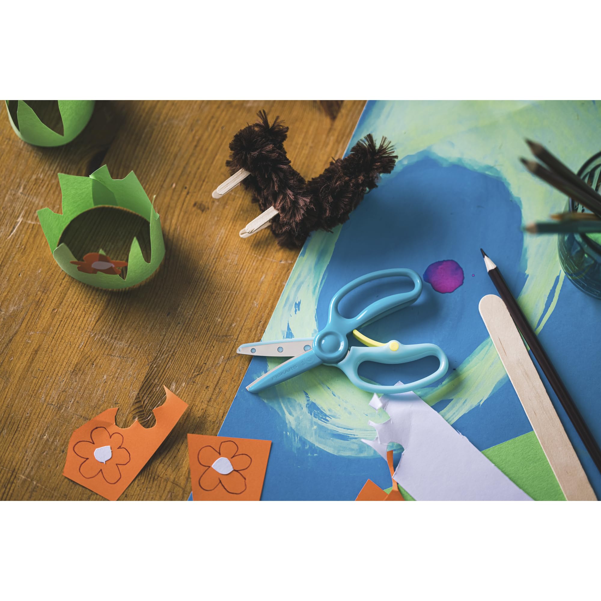 Fiskars Kids Scissors, Toddler Scissors, Safety Scissors, 6 Pack