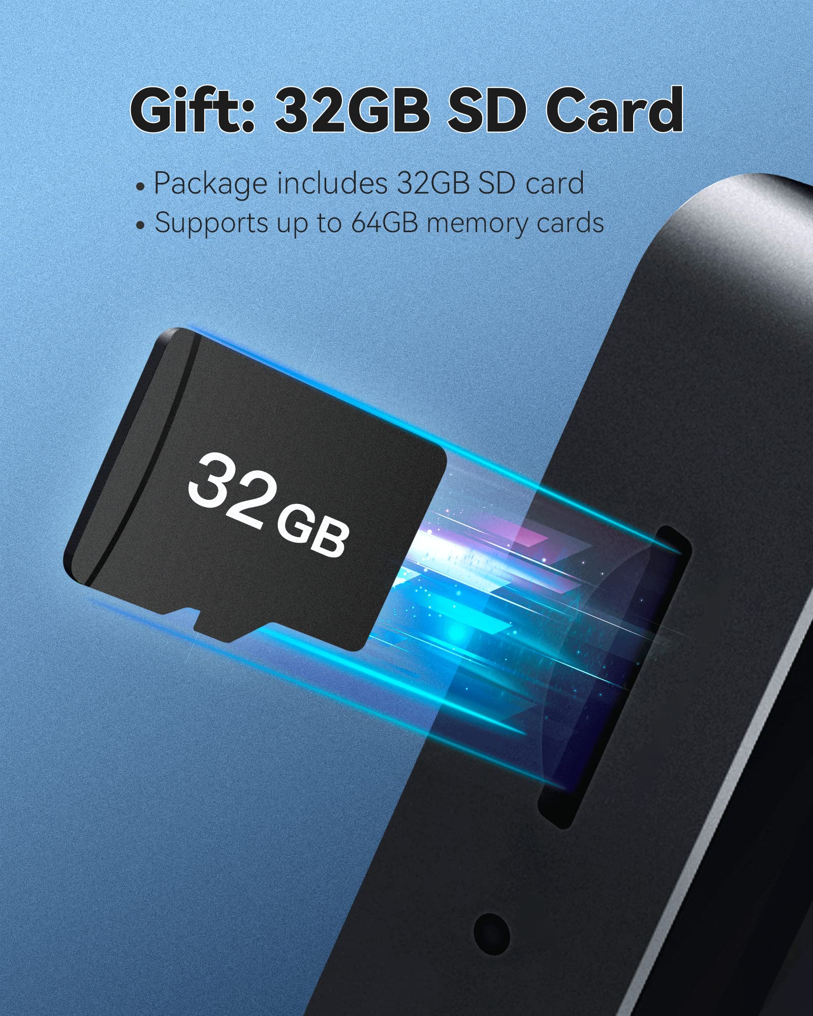 Dash Cam Front and Rear Inside, 3 Channel Dash Camera 1080P Full HD with 32GB SD Card, Car Camera with 2.0ββ IPS Screen, Night Vision, WDR, G-Sensor, Loop Recording, Parking Mode, Motion Detection