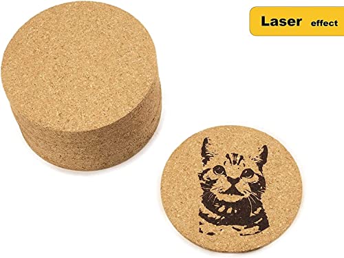 Cork Coasters for Drinks - 50 Pack 3.5" Round Blank Coasters.