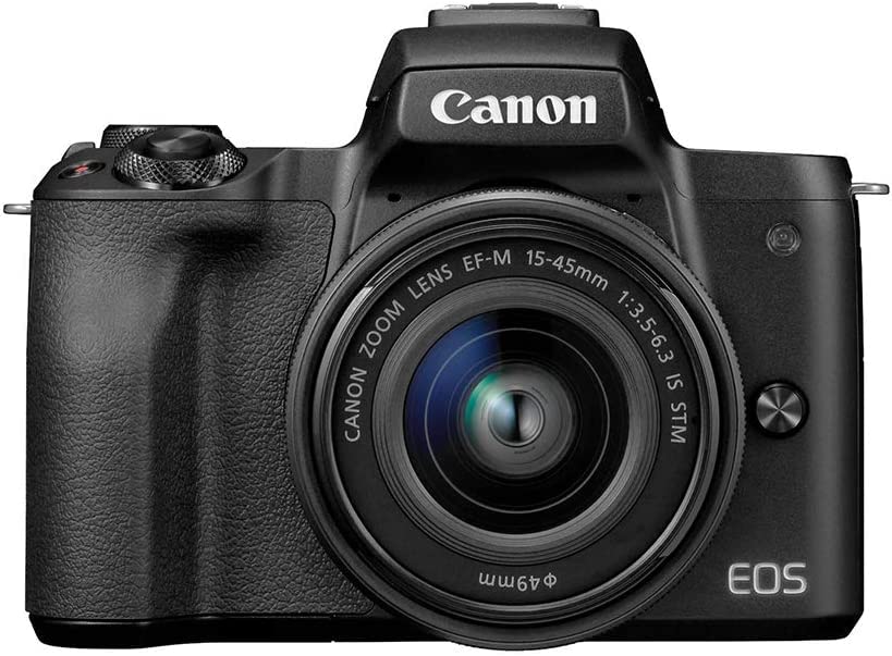 Canon EOS M50 Mirrorless Camera Kit w/EF-M15-45mm and 4K Video (Black) (Renewed)