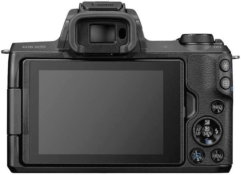 Canon EOS M50 Mirrorless Camera Kit w/EF-M15-45mm and 4K Video (Black) (Renewed)