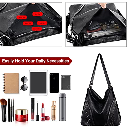 Tote Bag for Women Pu Leather Large Shoulder Purse and Handbags with Adjustale Should Strap