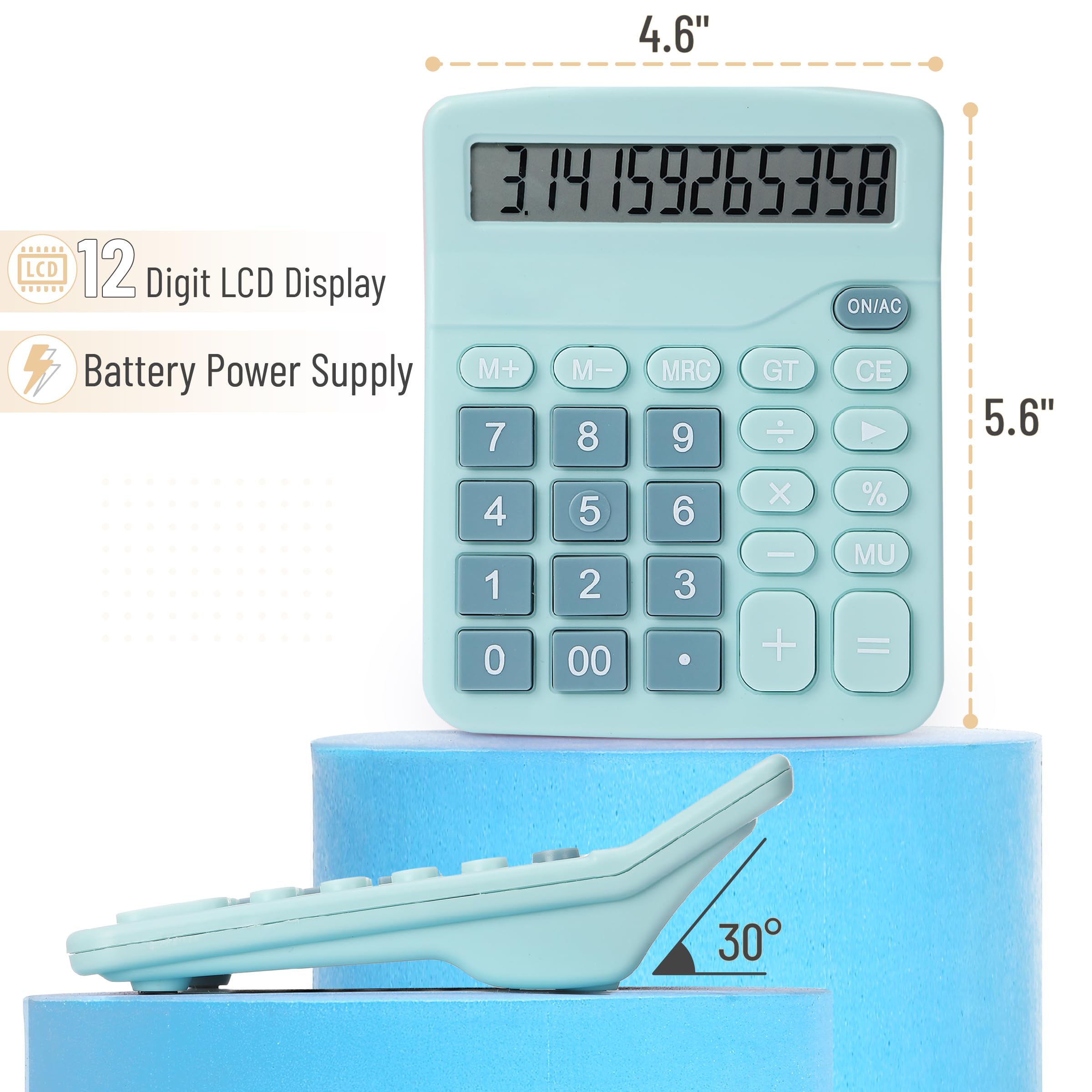 Mr. Pen- Calculator, Calculators Large Display, Standard Function Calculator, 12-Digit, Desktop Calculator, Large Calculator, Office Calculator, Calculator Large Display and Buttons