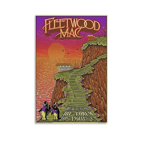 DEWF Fleetwood Mac Band Vintage Poster for Room Aesthetic Canvas Art Poster And Wall Art Picture Print Modern Family Bedroom Decor Posters 12x18inch(30x45cm)