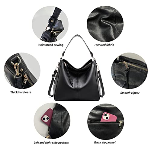 VODIU Tote Bag for Women PU Leather Shoulder Bags Crossbody Hobo Bag Large Purse and Handbags with Adjustable Shoulder Strap