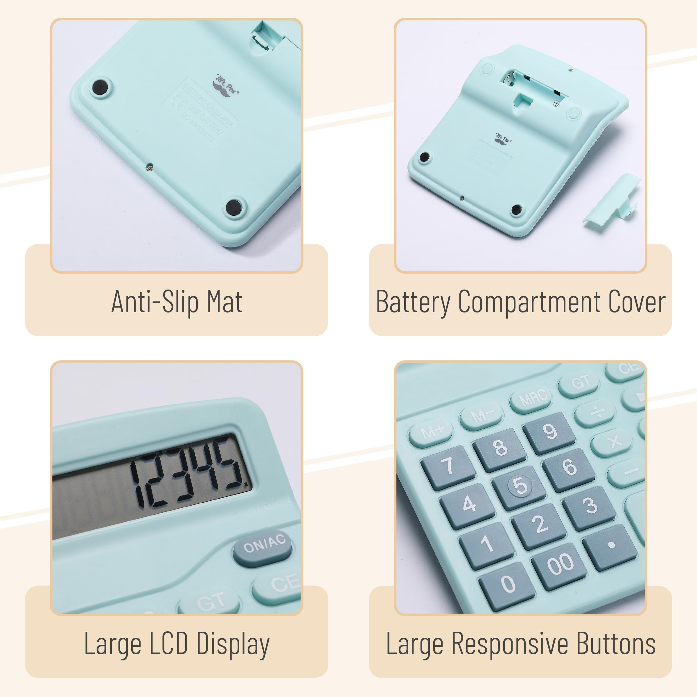 Mr. Pen- Calculator, Calculators Large Display, Standard Function Calculator, 12-Digit, Desktop Calculator, Large Calculator, Office Calculator, Calculator Large Display and Buttons