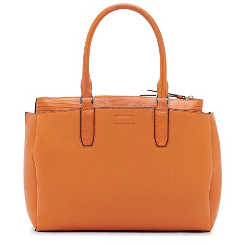 Calvin Klein Rita 2 in 1 Organizaional Satchel, Flame Orange