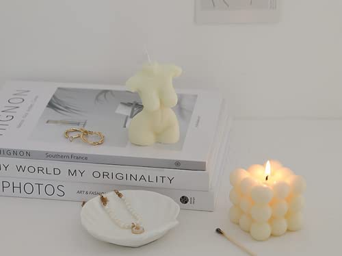 Bubble Candle Soy Wax Scented Candle Hand Poured Scented Candle and Female Body Shaped Candle Set2 Pieces Handmade Candle Decorative Candle for Bedroom Bathroom Wedding Use or Gifting