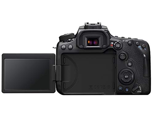 Canon DSLR Camera [EOS 90D] with Built-in Wi-Fi, Bluetooth, DIGIC 8 Image Processor, 4K Video, Dual Pixel CMOS AF, and 3.0 Inch Vari-Angle Touch LCD Screen, [Body Only], Black