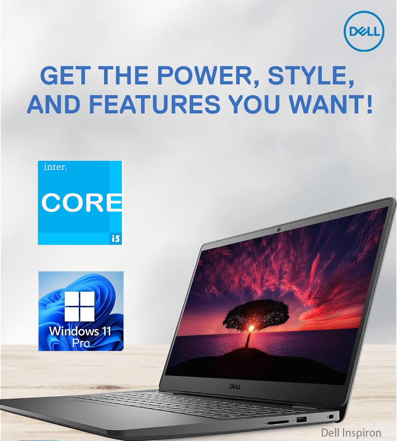 Dell Inspiron 3501 15.6''FHD Touchscreen Business Laptop, Intel Core i5-1135G7 Processor, Windows 11 Pro, 16GB RAM, 1TB HDD, Webcam, Wi-Fi, Bluetooth, HDMI, Black