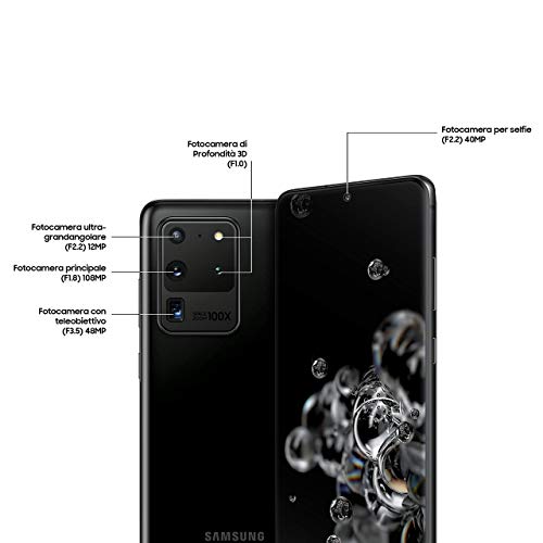 Samsung S20 Ultra 5G Factory Unlocked SM-G988U1 Cosmic Black 128GB - US Warranty (Renewed)