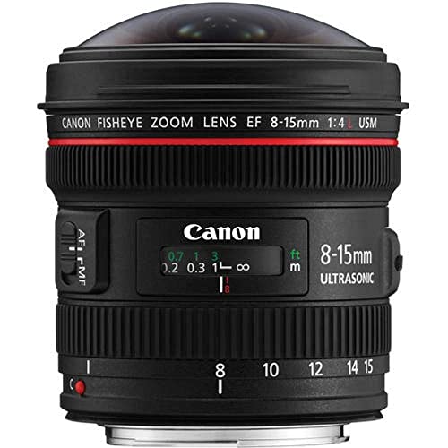 Canon EF 8-15mm f/4L Fisheye USM Ultra-Wide Zoom Lens for Canon EOS SLR Cameras