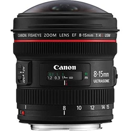 Canon EF 8-15mm f/4L Fisheye USM Ultra-Wide Zoom Lens for Canon EOS SLR Cameras