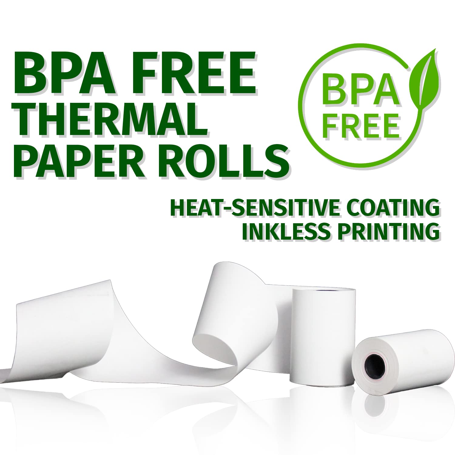 Gorilla Supply Thermal Paper Receipt Roll 3-1/8" x 230' BPA Free 50 Rolls